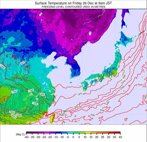 East Asia Temperature Forecast
